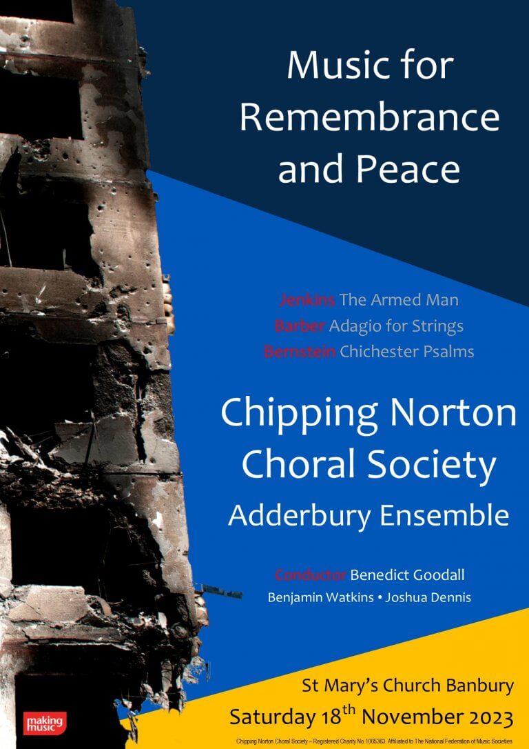 Music for Remembrance and Peace Ticket – Chipping Norton Choral Society